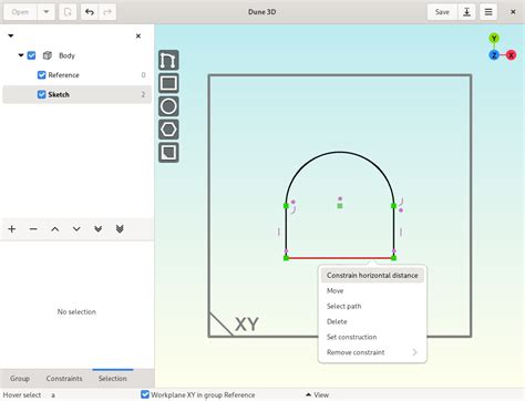 designing a simple part — dune3d 1 2 documentation