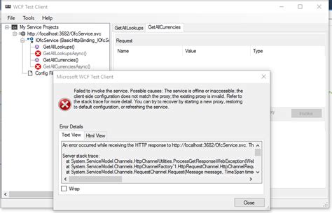 C Failed To Invoke The Service Possible Causes The Service Is
