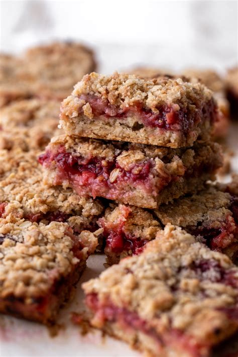 Old Fashioned Strawberry Rhubarb Bars With Oat Crumble Cooking With
