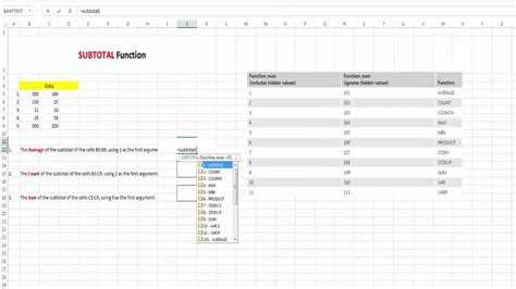 guide to use subtotal function in excel excel tutorial hướng dẫn sử