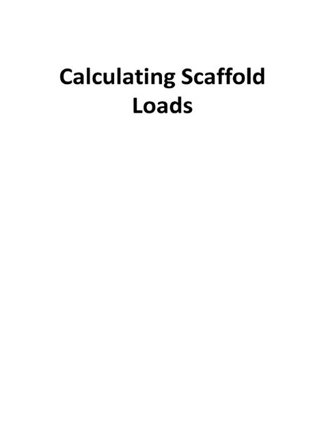Scaffolding Calculation 3 Pdf