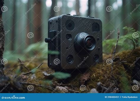 Hidden Camera Trap In Forest Generate Ai Stock Image Image Of Detection Apparatus 298400451