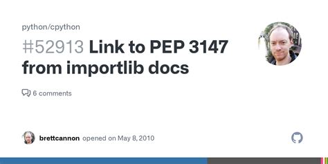 Link To PEP From Importlib Docs Issue Python Cpython GitHub