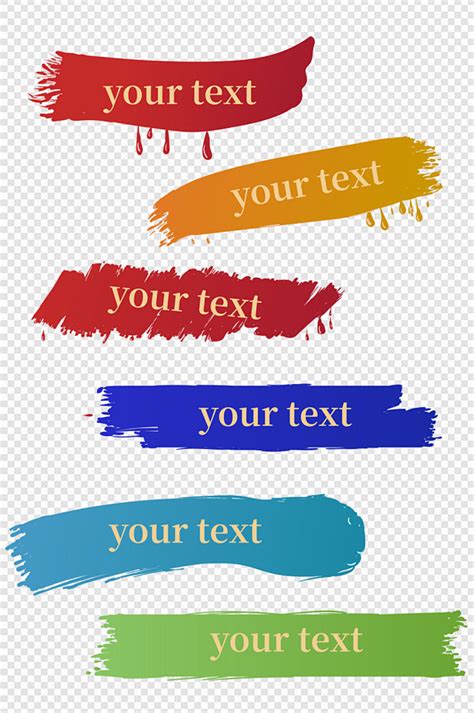 油漆颜料涂鸦素材边框标题框文本框背景