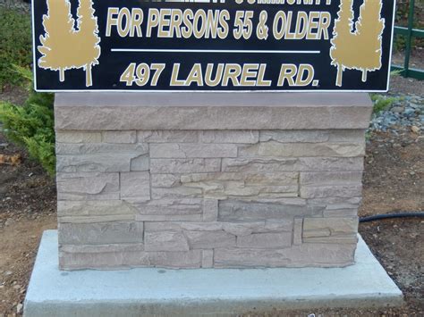 Entrance Sign Stacked Stone Signage Genstone