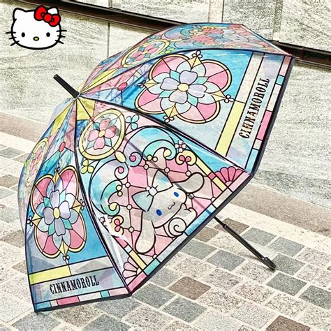 귀여운 산리오 헬로키티 우산 귀여운 만화 페인트 자외선 차단 차양 긴 손잡이 맑은 비 두꺼운 우산 애니메이션 소녀 신제품 AliExpress