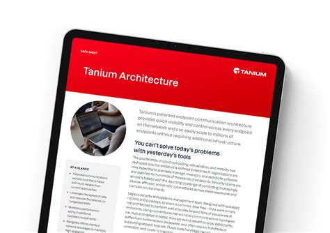 Tanium Endpoint Platform Architecture Product Brief Tanium