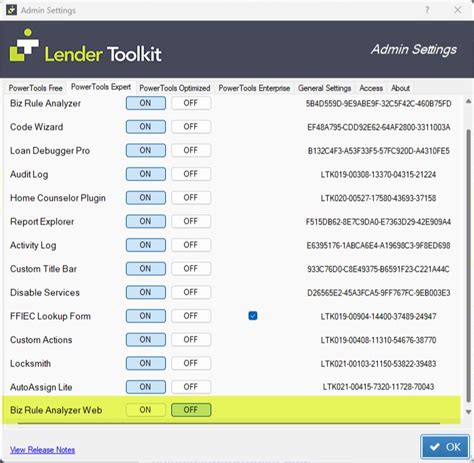 Bizrule Analyzer Web Lender Toolkit Help Docs