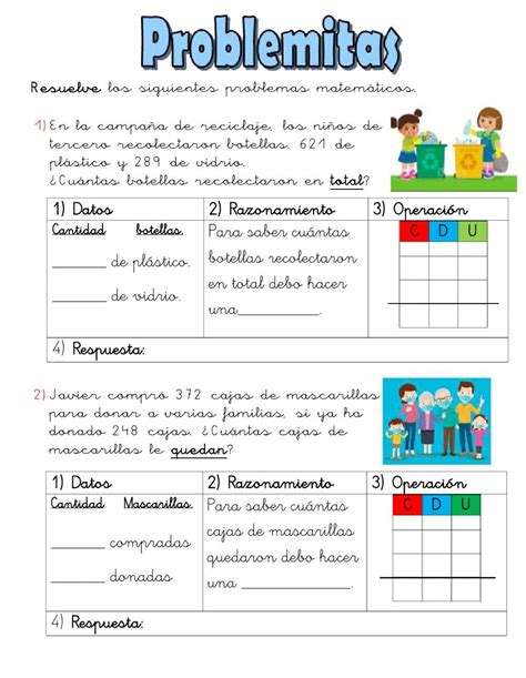 Problemas Matemáticos Worksheet For Elemental Problemas Matemáticos
