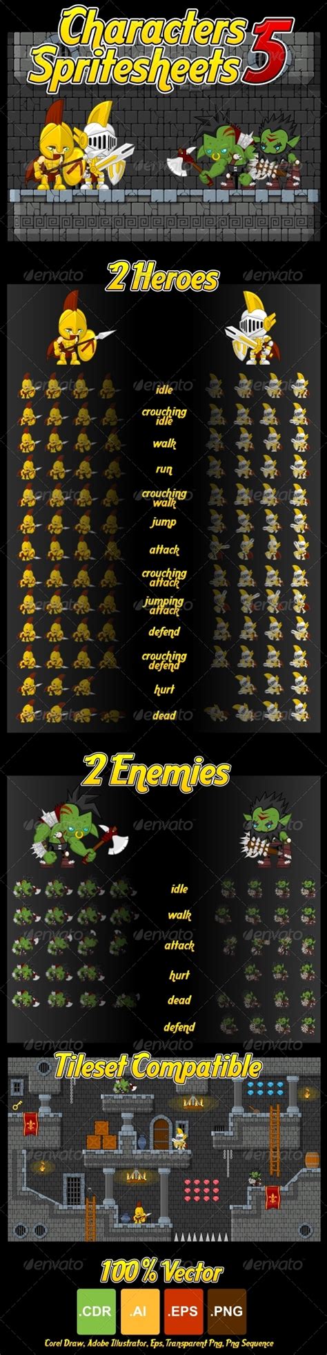 Rpg Game Sprites And Sheet Templates From Graphicriver Rpg Game Sprites And Sheet Templates From Graphicriver