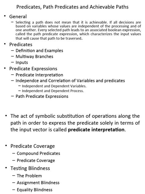 Predicates Path Predicates And Achievable Paths Pdf