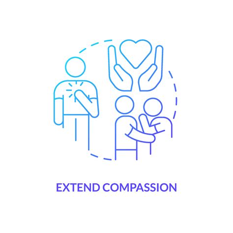 Extend Compassion Blue Gradient Concept Icon Fixing Relationship Abstract Idea Thin Line
