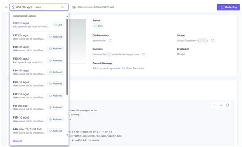 Deployments Contentstack