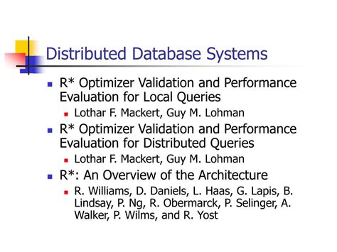 Ppt Distributed Database Systems Powerpoint Presentation Free