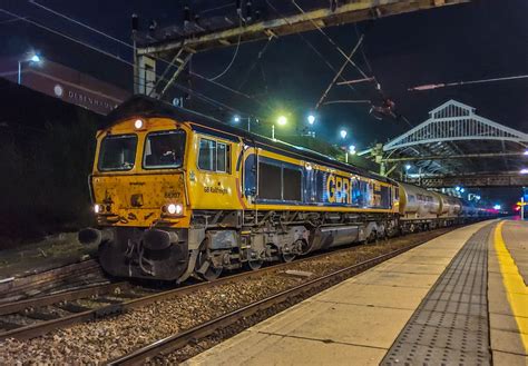 Class 66707 With The 6c00 Clitheroe To Carlisle Cement At Preston