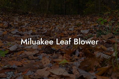 Miluakee Leaf Blower Leaf Blower Hire Uk