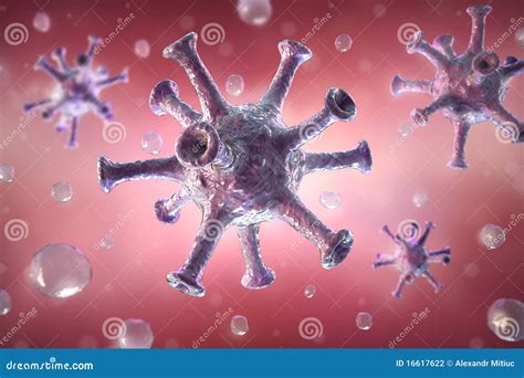 Virus Organism Under Microscope Stock Illustration Illustration Of