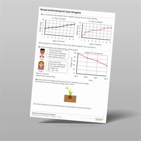Year Draw Line Graphs Reasoning And Problem Solving Resource Classroom Secrets