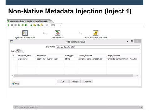 ETL Metadata Injection With Pentaho Data Integration PPTX