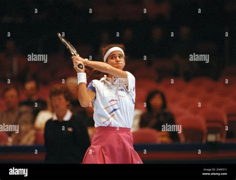 Fourth Seeded Mary Joe Fernandez Returns A Shot To Nathalie Tauziat Of