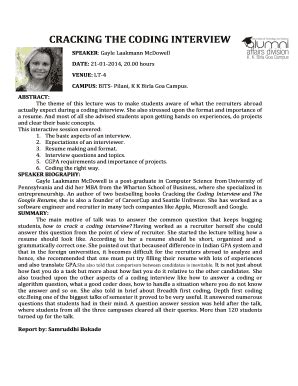 Fillable Online Cracking The Coding Interview Fax Email Print Pdffiller