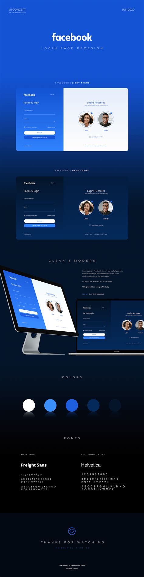 Ui Design Facebook Login Page Redesign Concept 1 Images Behance