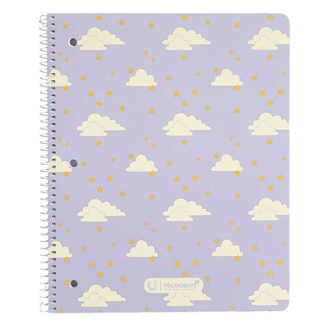 U Style Antimicrobial Wide Ruled 1 Subject Notebook With Microban® 10