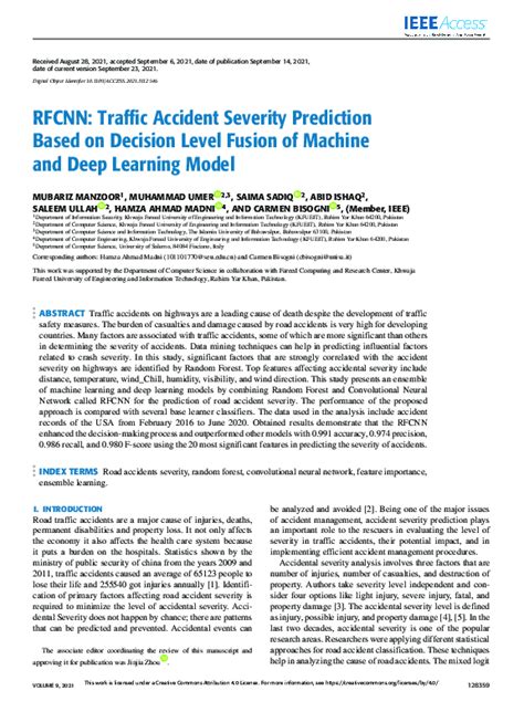 Pdf Rfcnn Traffic Accident Severity Prediction Based On Decision Level Fusion Of Machine And