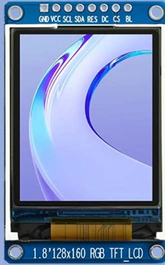 How To Use 177 18 Tft Lcd Spi St7735 128x160 Pinouts Specs And Examples Cirkit Designer