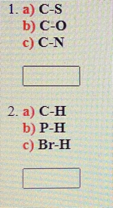 Solved Using The Electronegativity Values Given In The