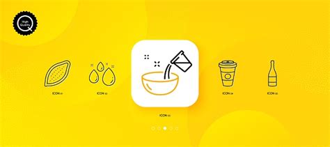 테이크 아웃 커피 요리 물과 코코아 너트 최소 라인 아이콘 웹 응용 프로그램의 경우 인쇄합니다 벡터 기념일에 대한 스톡 벡터