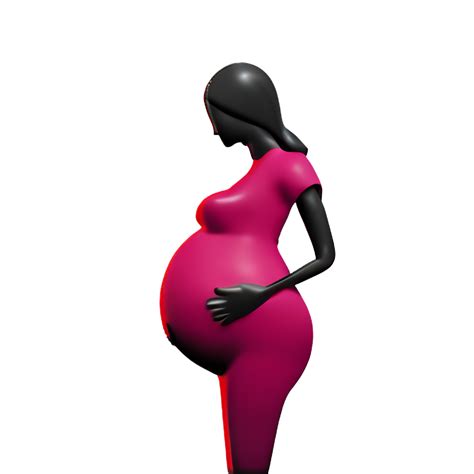 Pregnant 3d Rendering Icon Illustration 28870866 Png