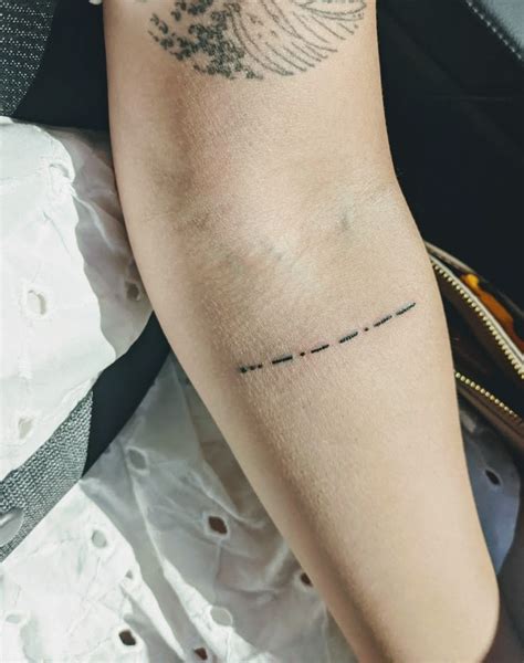 Interstellar Morse Code Tattoo In 2025 Morse Code Tattoo Discreet