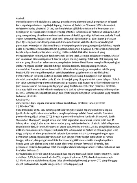 Pediculosis Dimetycone Pdf