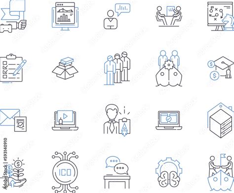 Balanced Scorecard Outline Icons Collection Scorecard Balanced Metrics Performance