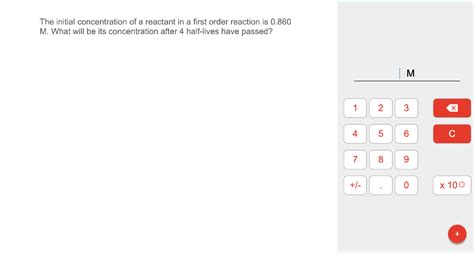 Solved The Initial Concentration Of A Reactant In A First