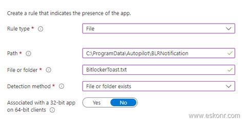 how to manage the bitlocker reboot toast notification in intune with