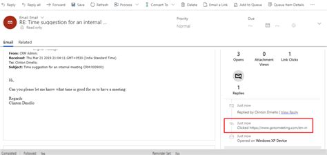 Email Engagement To Track Email Interactions From Dynamics 365 Customer