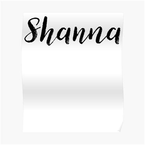Shanna Name Stickers Tees Birthday Poster By Klonetx Redbubble