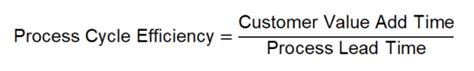 Process Cycle Efficiency PCE Definition