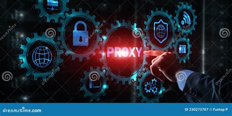 Proxy Server Cyber Security Stock Image Image Of Sign Access