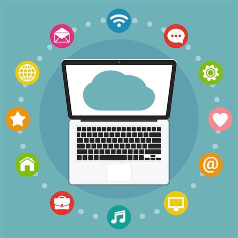 Premium Vector Cloud Computing Flat Design Illustration