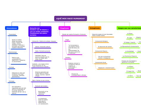 ¿quÉ Nos Hace Humanos Mind Map