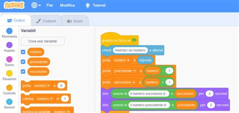 Precedente E Successivo Di Un Numero In Scratch Coding Creativo