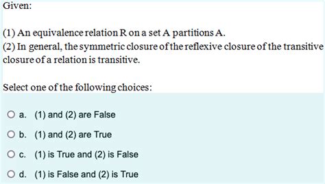 solved question 17 ﻿given 1 ﻿an equivalence relation r ﻿on