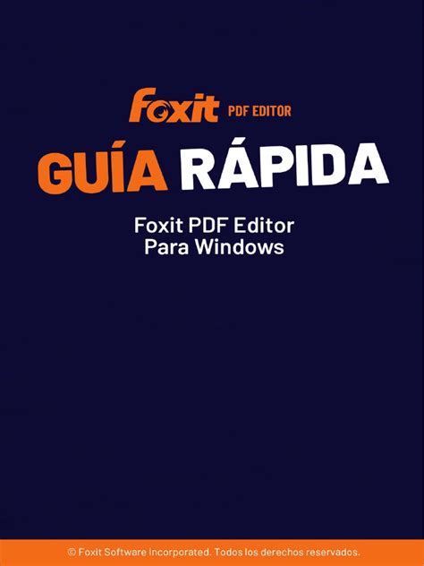 foxit pdf editor quick guide12 1 pdf archivo de computadora