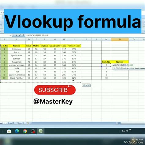 Amazing Trick With Vlookup Formula 😳😱viral Youtubeshorts