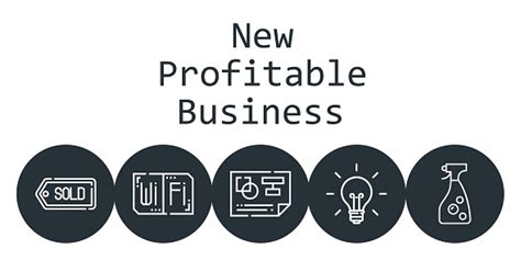 새로운 수익성 비즈니스 아이콘으로 새로운 수익성 비즈니스 배경 개념 아이콘 관련 계획 와이파이 아이디어 창 청소기 태그 0명에