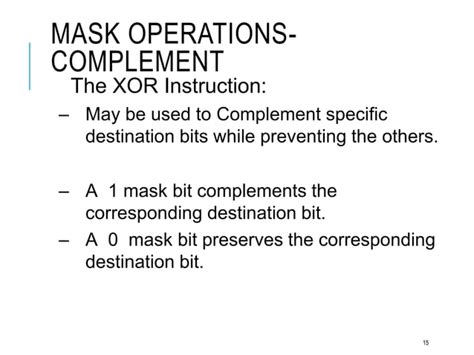 Logical Instructions And Or Xor Not Test PPTX