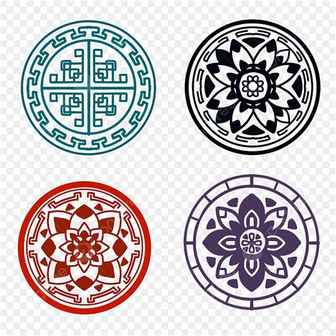 한국 일러스트 전통 문양 세트 전통문양 전통적인 전통적인 패턴 무늬 Png 일러스트 및 Psd 이미지 무료 다운로드